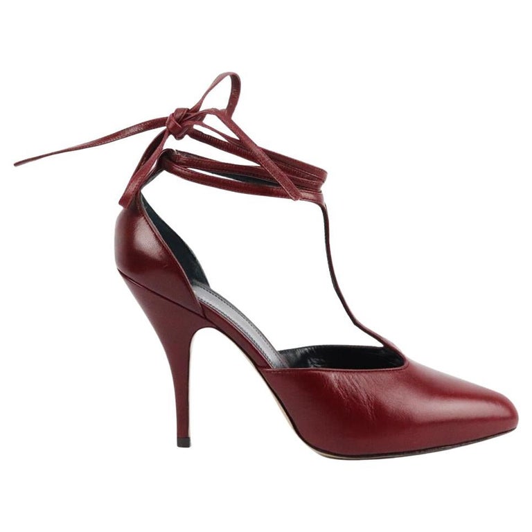 Celine Lace Up Leather Pumps Eu 39 Uk 6 Us 9 at 1stDibs