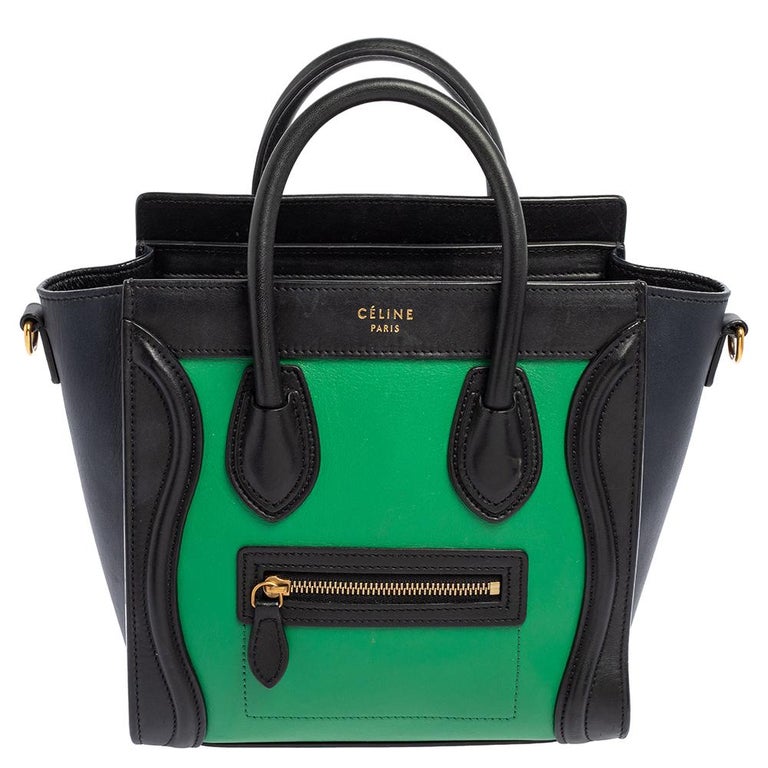 Celine Leather Celine Tri Color Leather Nano Luggage Tote at 1stDibs