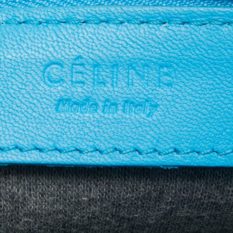 Celine Light Blue Leather Trio Crossbody Bag For Sale at 1stDibs