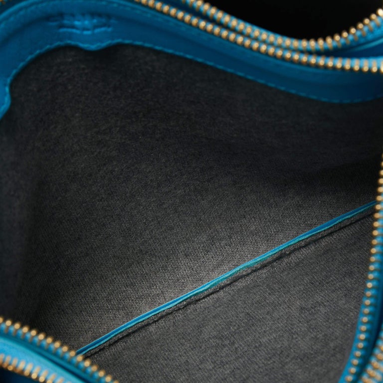 Celine Light Blue Leather Trio Crossbody Bag For Sale at 1stDibs