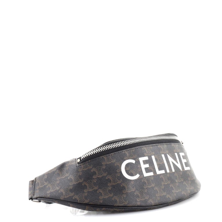Celine Logo Belt Bag Triomphe Coated Canvas at 1stDibs