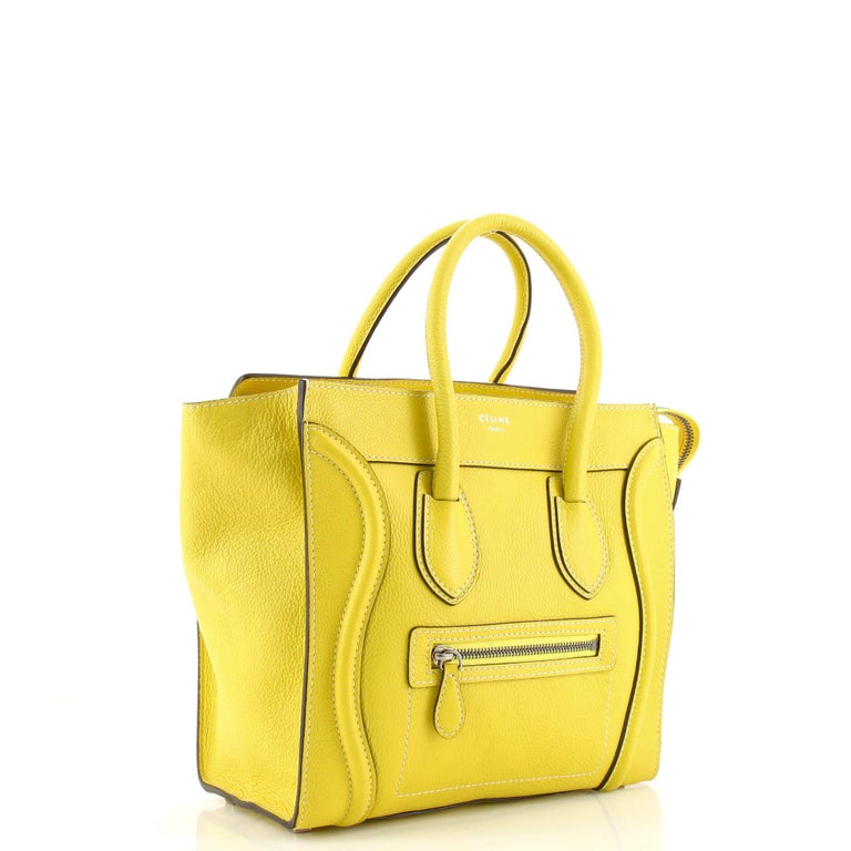 Celine Luggage Bag Grainy Leather Micro For Sale at 1stDibs