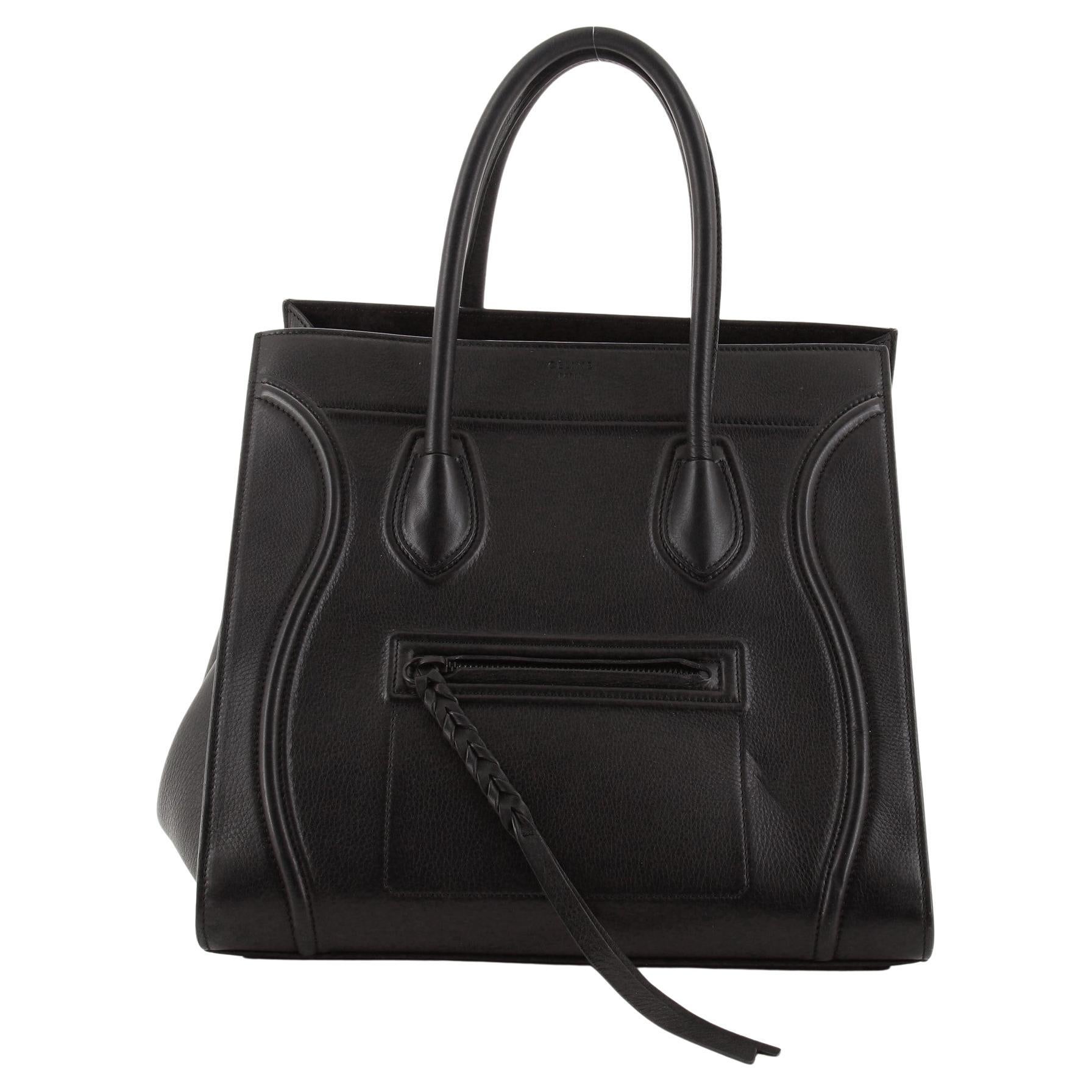 Celine Blue Macadam Denim Shoulder Bag at 1stDibs
