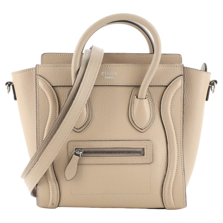 Celine Luggage Bag Grainy Leather Nano For Sale at 1stDibs