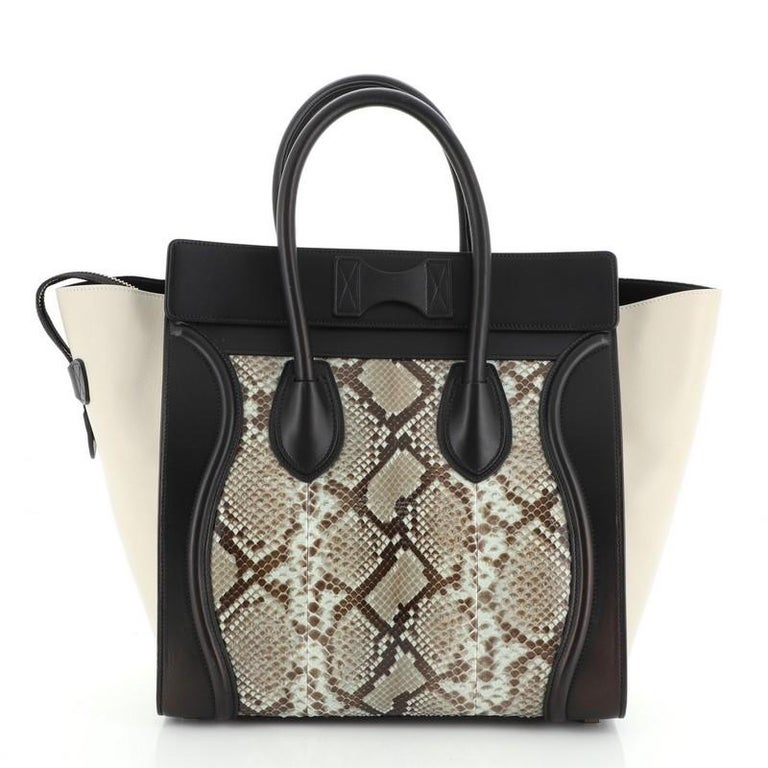 Celine Luggage Bag Python and Leather Mini at 1stDibs | celine bag ...
