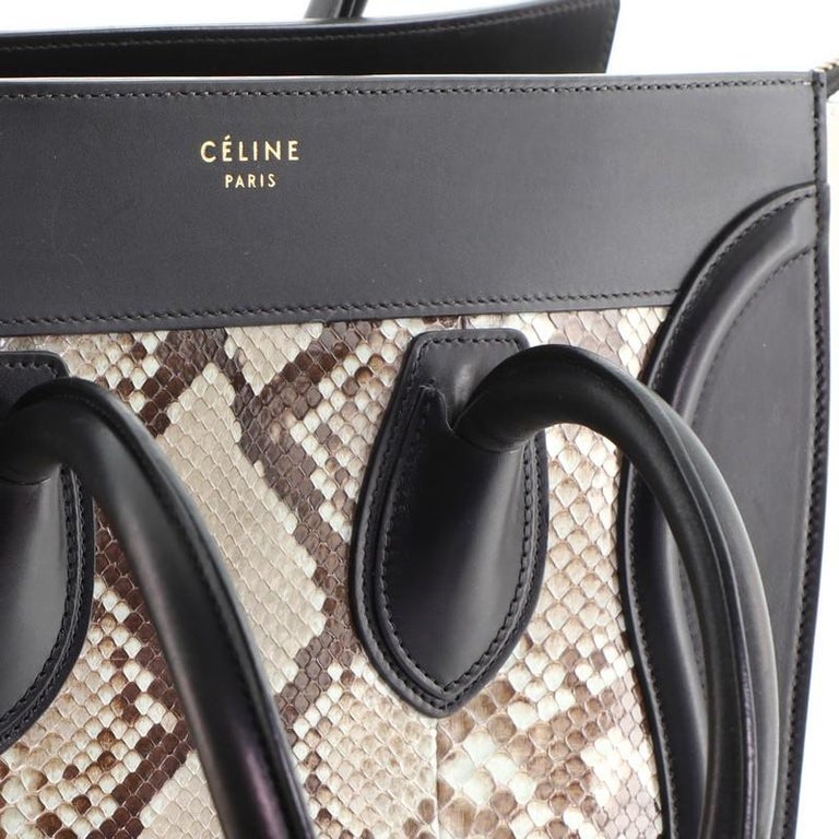 Celine Luggage Bag Python and Leather Mini at 1stDibs | celine bag ...