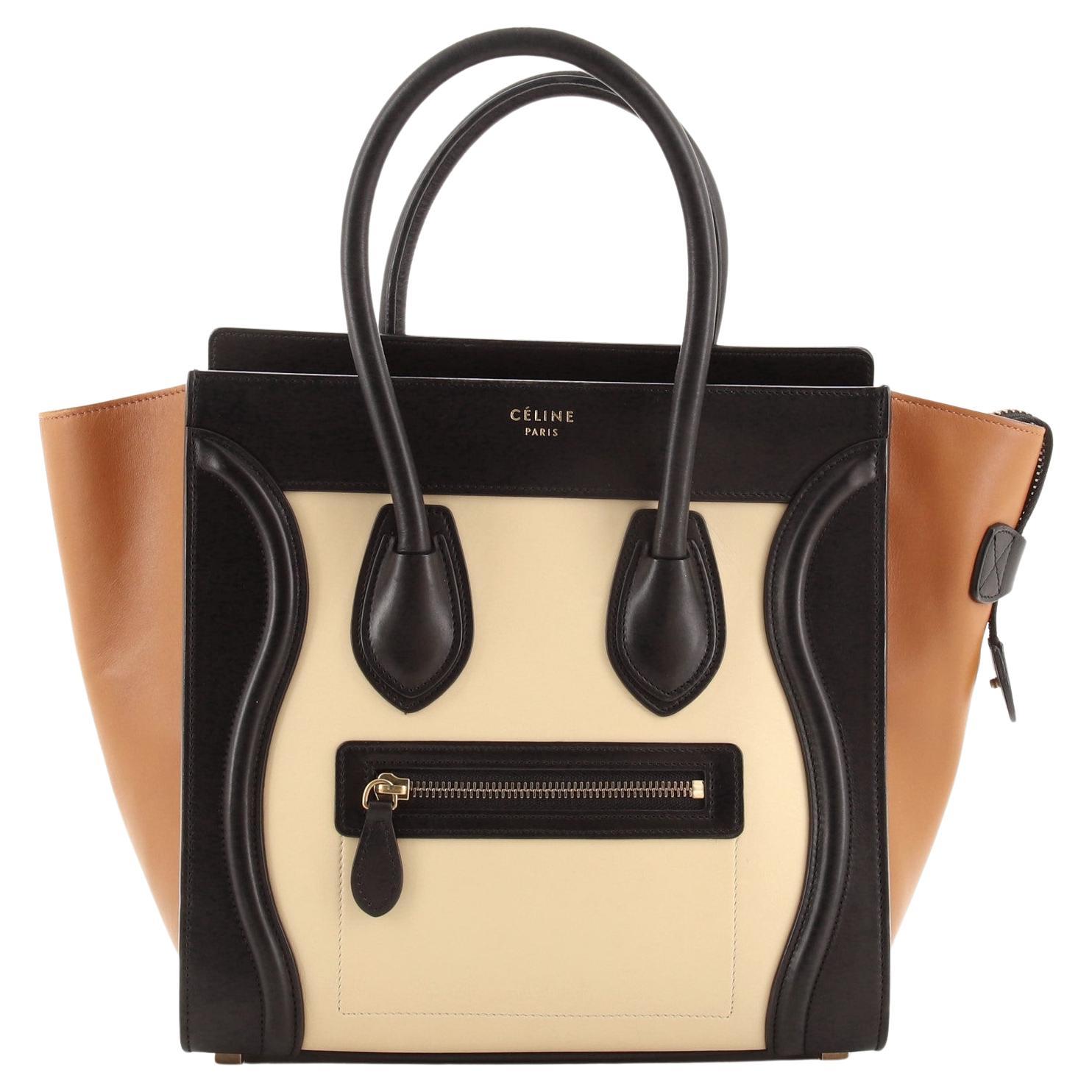 Celine Luggage Bag Smooth Leather Nano at 1stDibs
