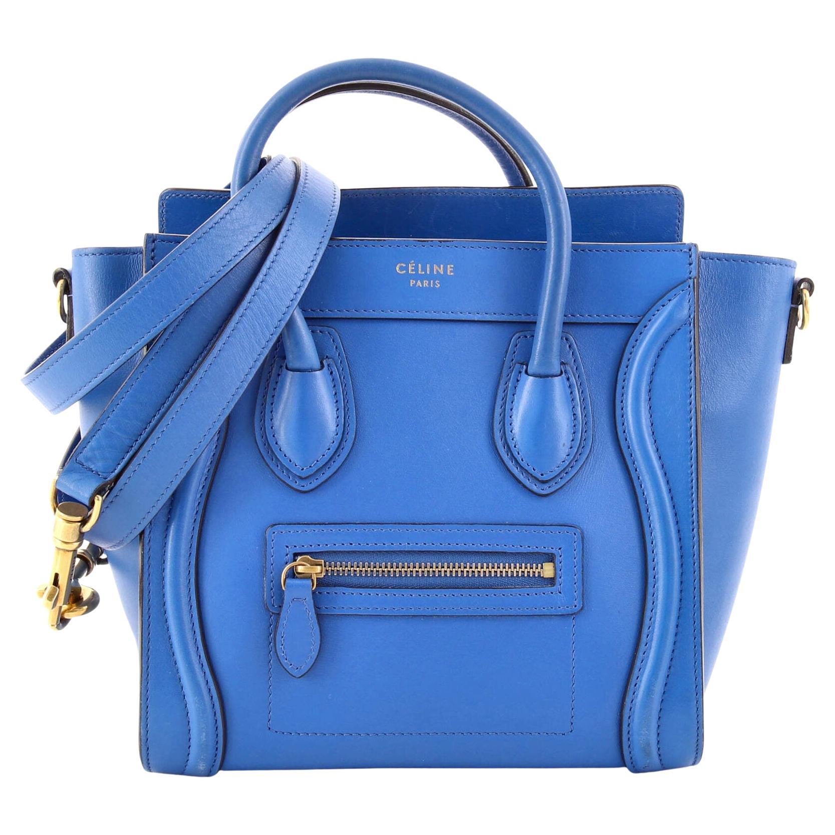 Celine Clasp Crossbody Bag Leather Mini at 1stDibs