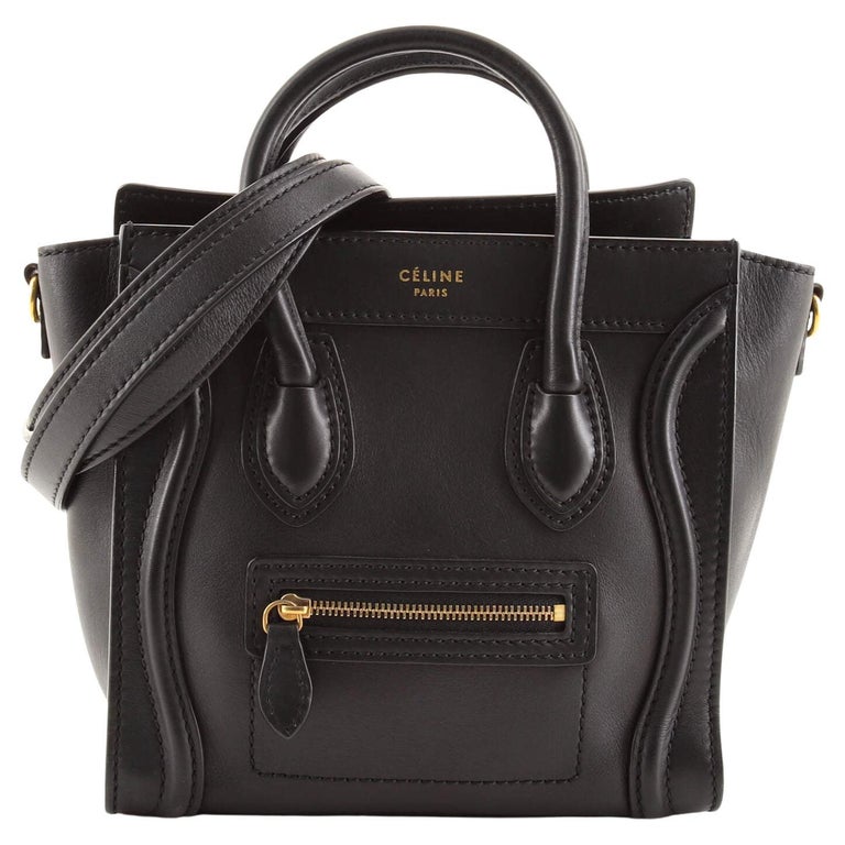 Celine Luggage Bag Smooth Leather Nano For Sale at 1stDibs