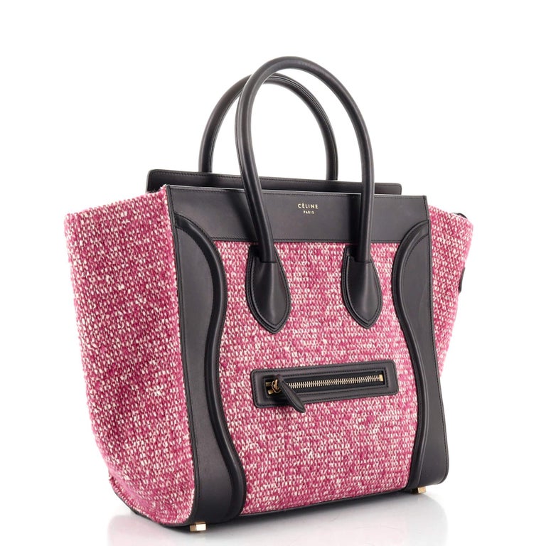 Celine Luggage Bag Tweed Mini at 1stDibs