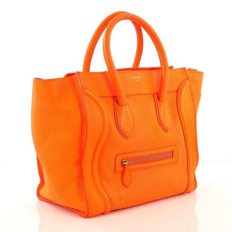 Celine Luggage Handbag Grainy Leather Mini at 1stDibs