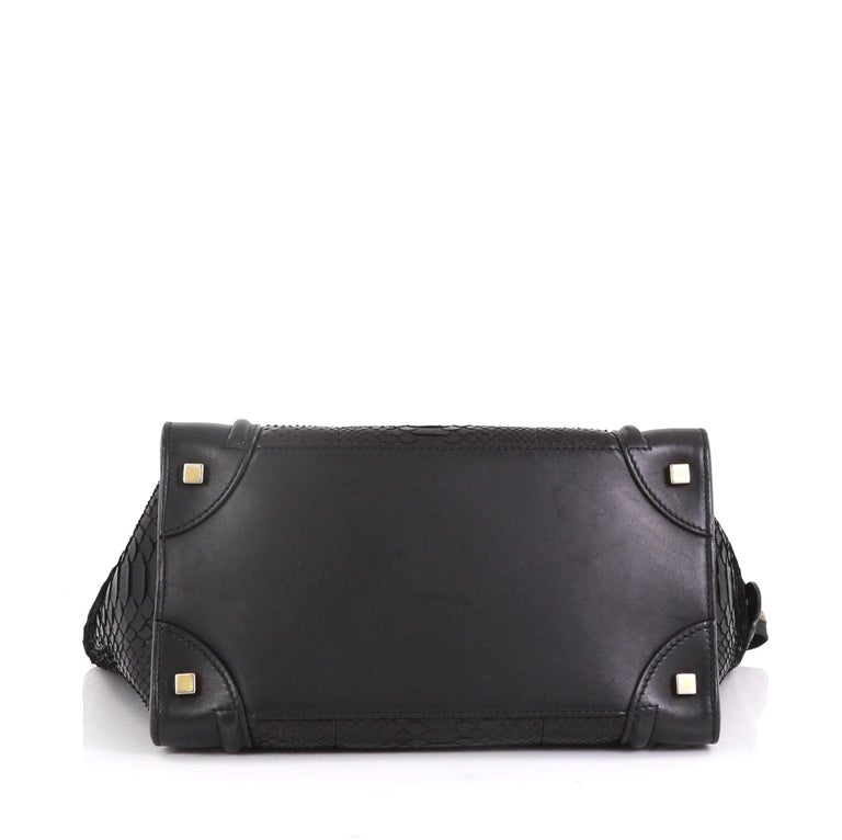 Celine Luggage Handbag Python Mini at 1stDibs | celine luggage micro