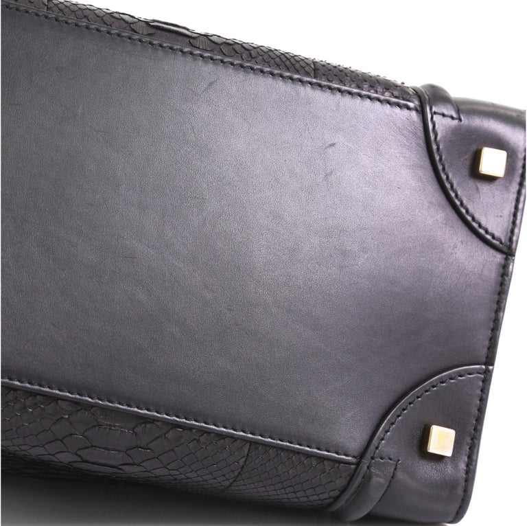 Celine Luggage Handbag Python Mini at 1stDibs | celine luggage micro