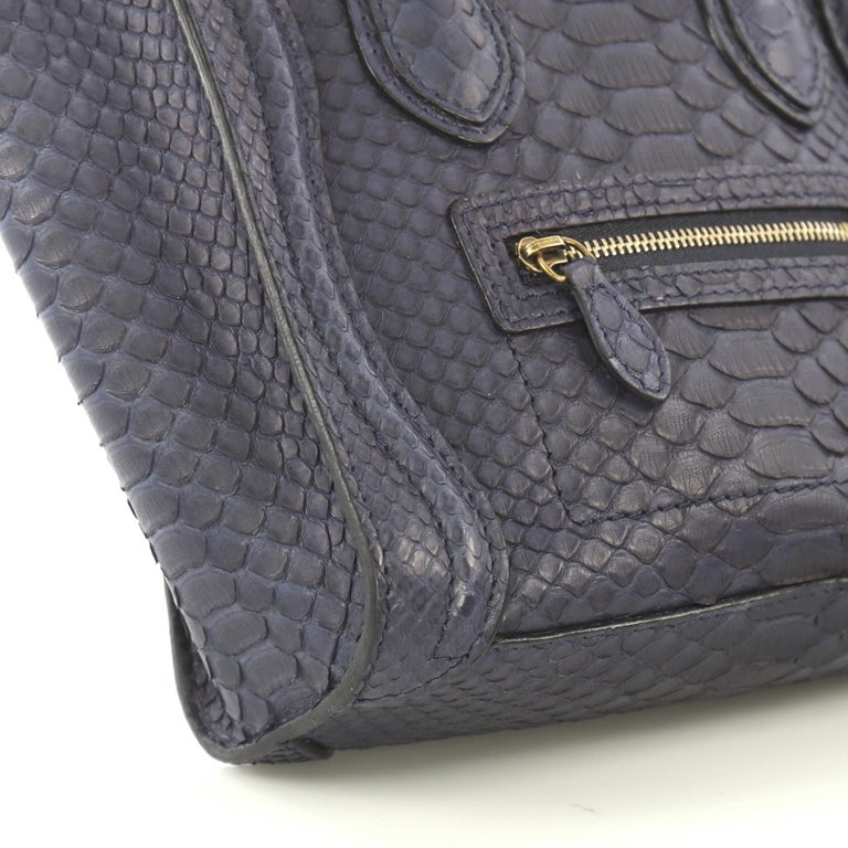 Celine Luggage Handbag Python Nano at 1stDibs