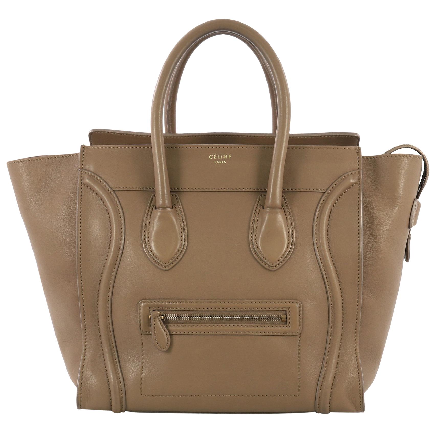 Celine Luggage Handbag Smooth Leather Mini at 1stDibs