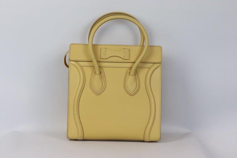 Celine Luggage Micro Leather Tote Bag For Sale at 1stDibs