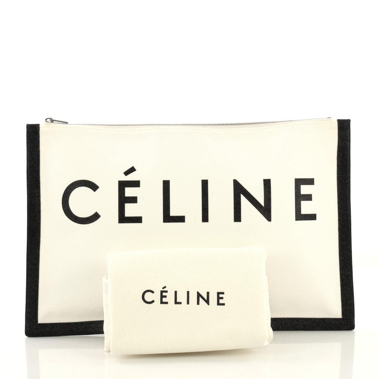 Celine Made In Pouch Printed Canvas Large at 1stDibs | celine canvas pouch