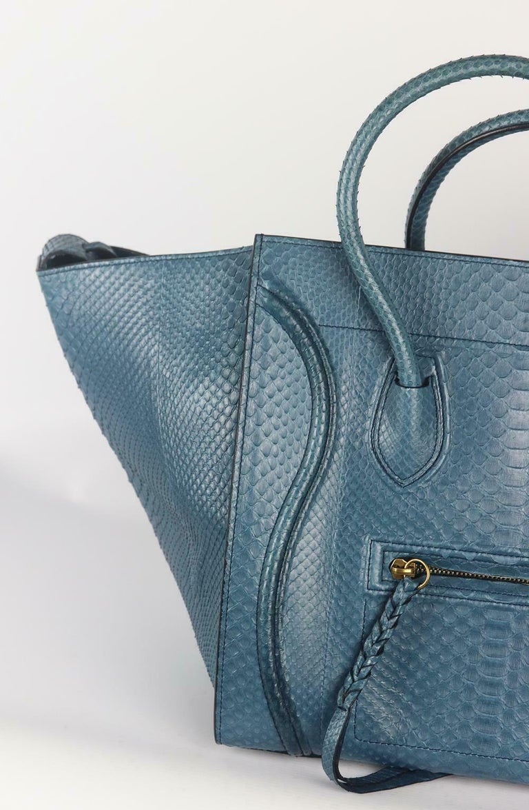 Celine Medium Python Phantom Luggage Tote Bag For Sale at 1stDibs