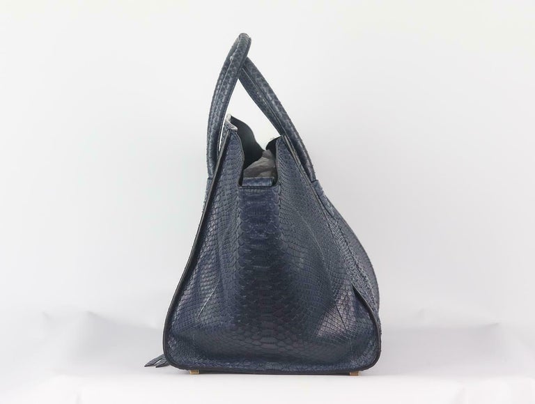 Celine Medium Python Phantom Luggage Tote Bag at 1stDibs
