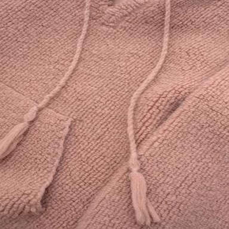 Celine Micro Fur Alpaca Wool Rose Pale Baja Hooded Pullover For Sale at ...