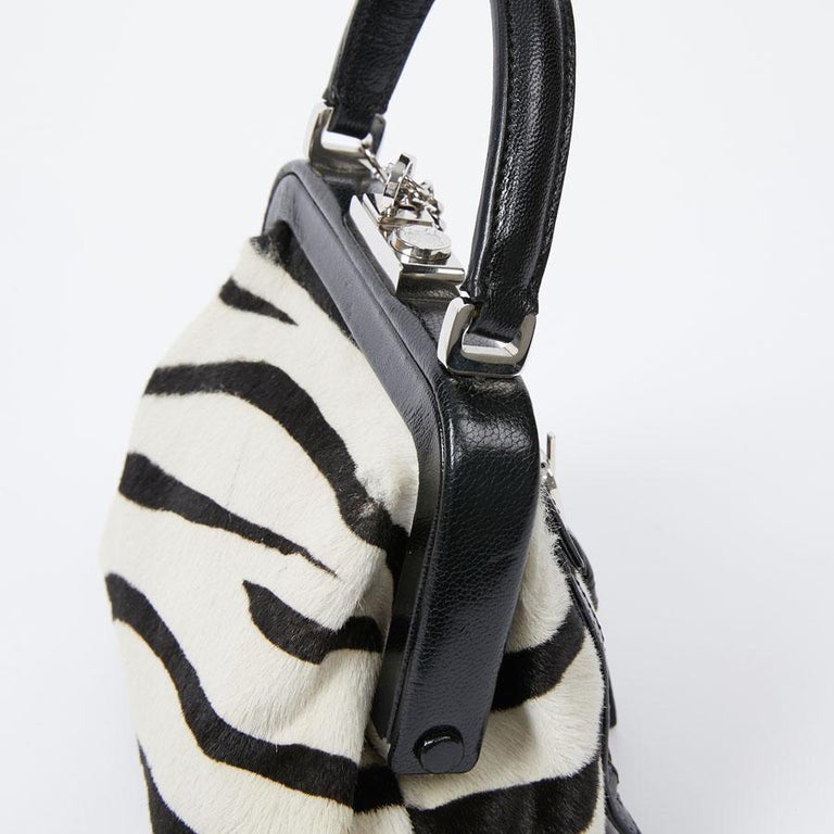 CELINE Mini Zebra-Style Goat Bag at 1stDibs | celine zebra bag