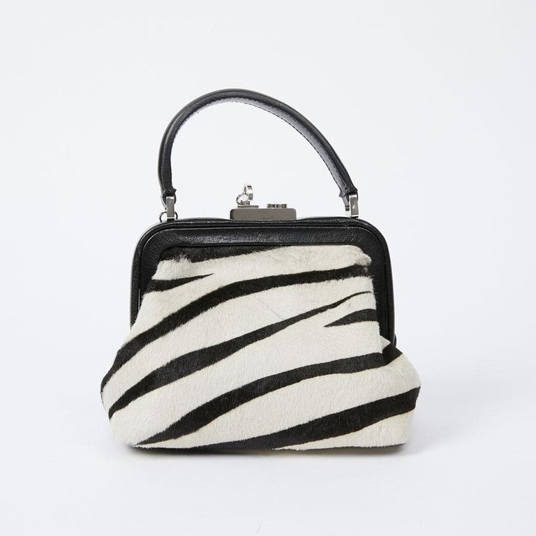 CELINE Mini Zebra-Style Goat Bag at 1stDibs | celine zebra bag