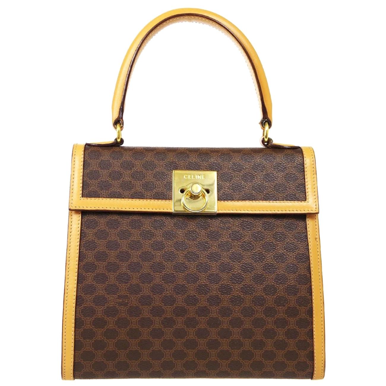 Celine Leather Toggle Kelly Style Top Handle Satchel Bag at 1stDibs