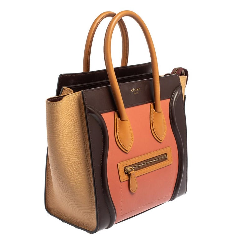 Celine Multicolor Leather Micro Luggage Tote at 1stDibs