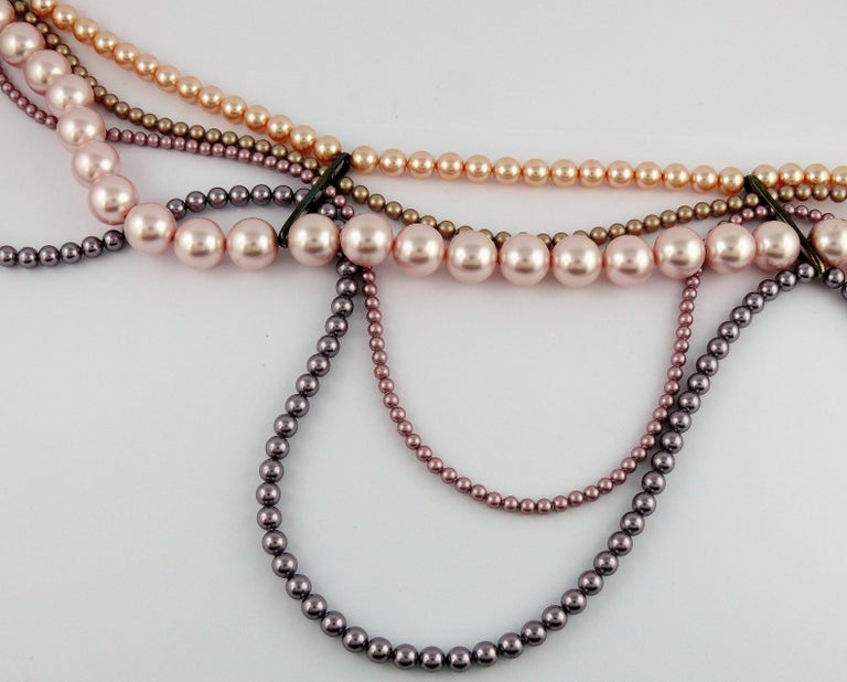 Celine Multistrand Pearl Necklace For Sale at 1stDibs | celine pearl ...