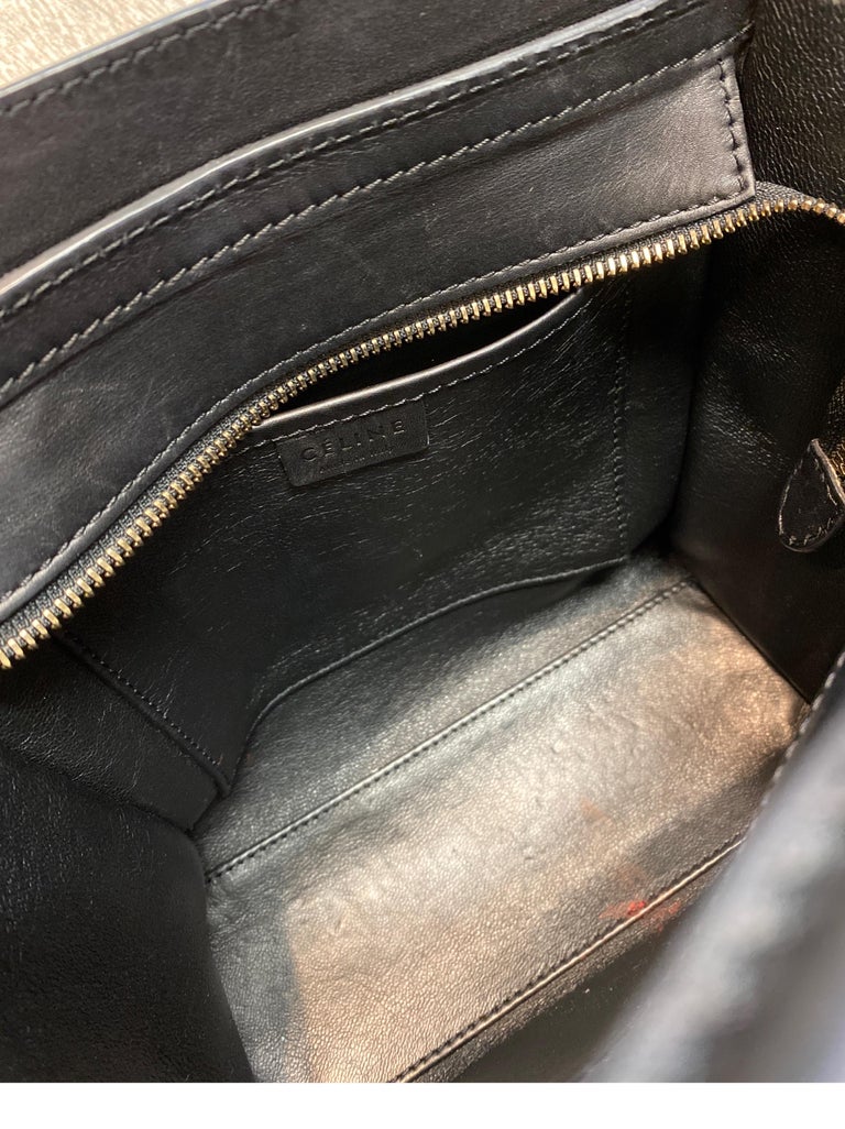 Celine Nano Luggage Bag Tricolor Dust Bag and Papers For Sale at 1stDibs