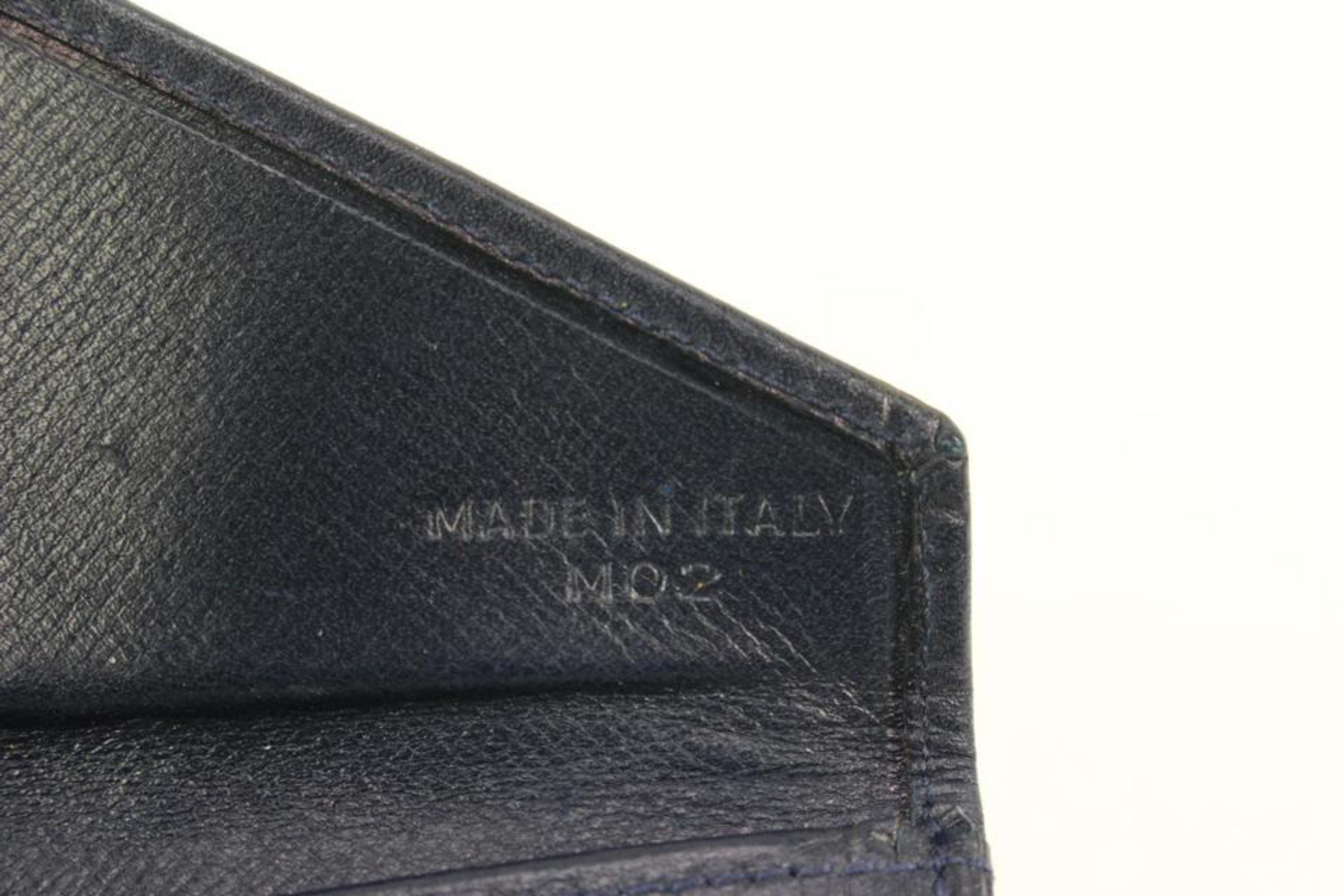 Céline Navy C Monogram Logo Flap Wallet45ce13 For Sale at 1stDibs