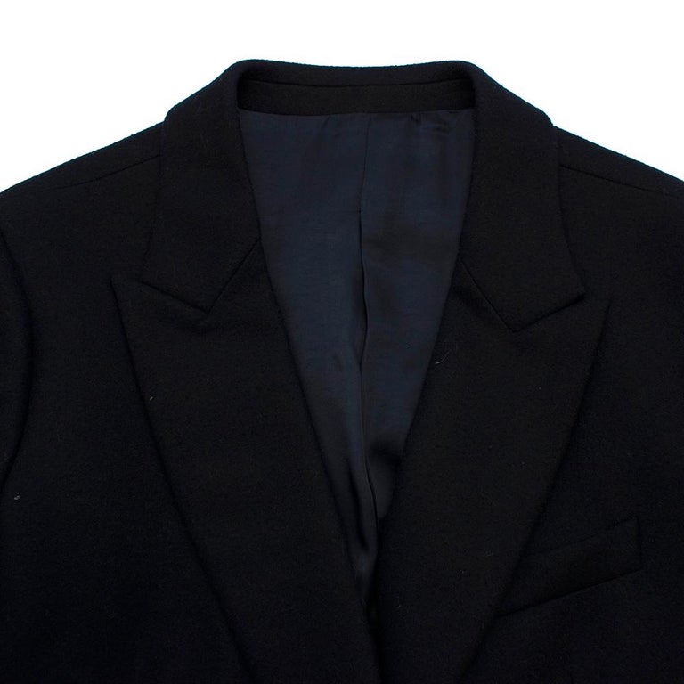 Celine Navy Wool Faux Pearl Blazer - Size US 6 For Sale at 1stDibs ...