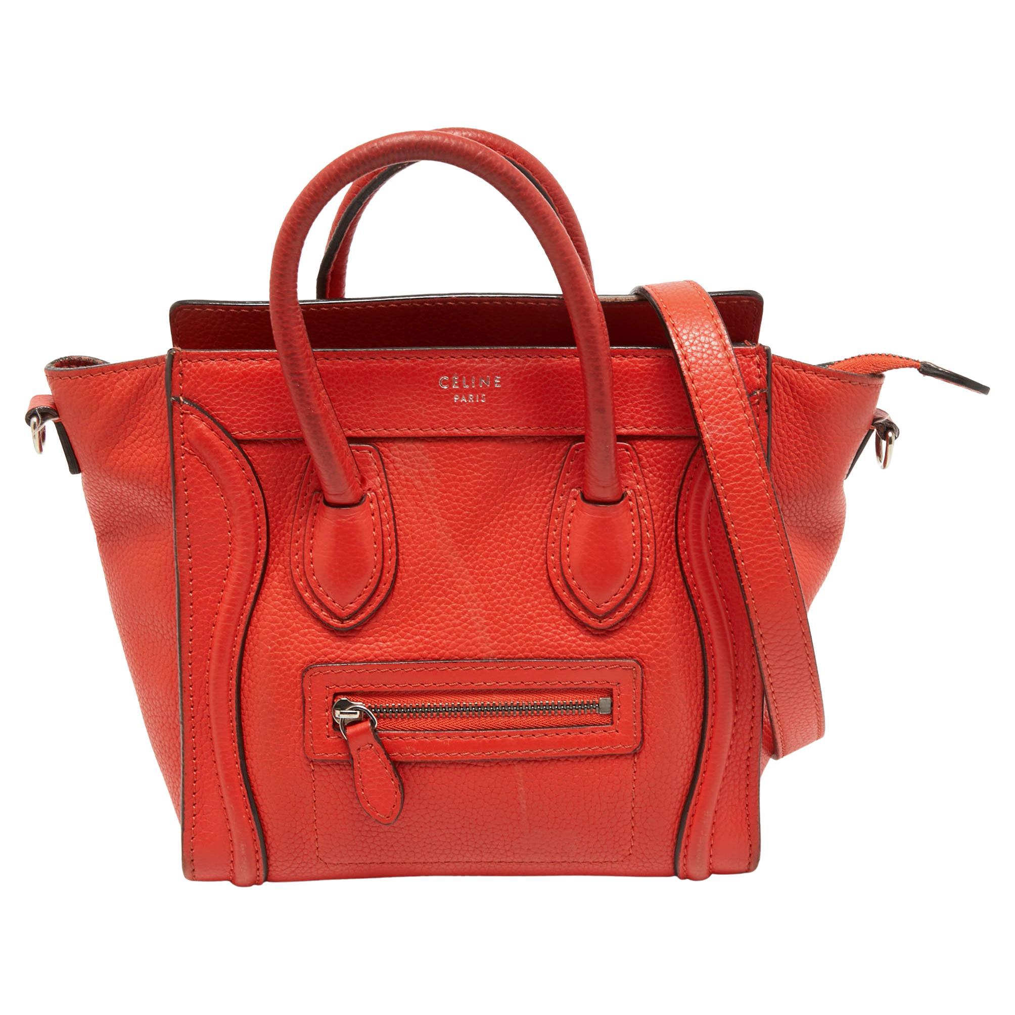 Celine Tri Color Leather Large Trapeze Tote For Sale at 1stDibs