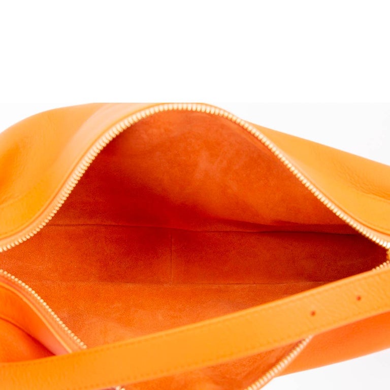 CELINE orange leather ROMY MEDIUM Shoulder Bag For Sale at 1stDibs