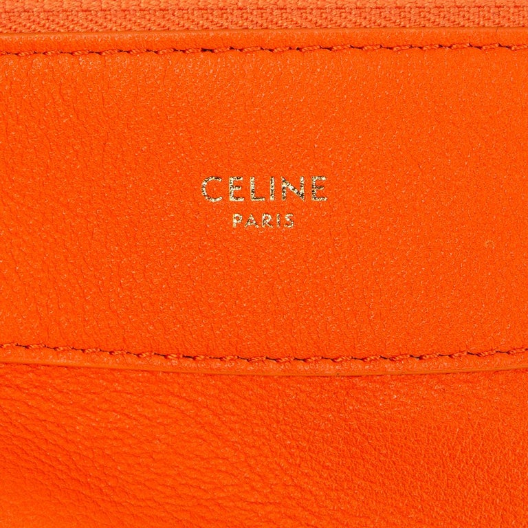 CELINE orange leather ROMY MEDIUM Shoulder Bag For Sale at 1stDibs