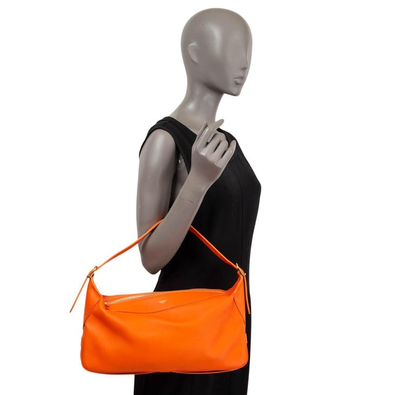 CELINE orange leather ROMY MEDIUM Shoulder Bag For Sale at 1stDibs