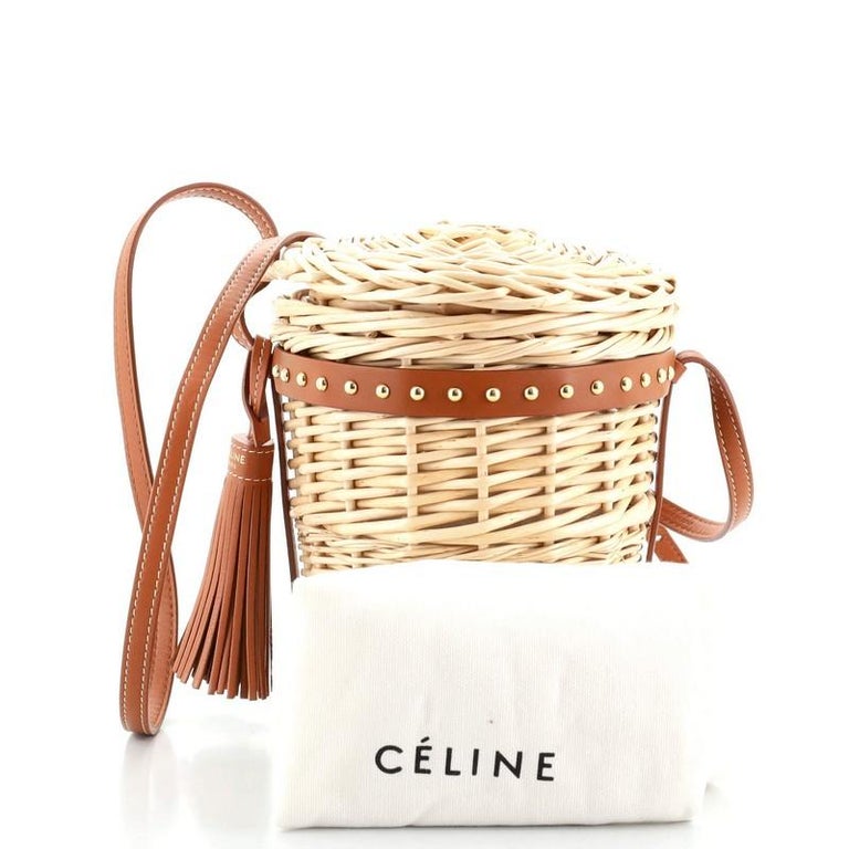 Celine Panier Bucket Bag Wicker Mini at 1stDibs