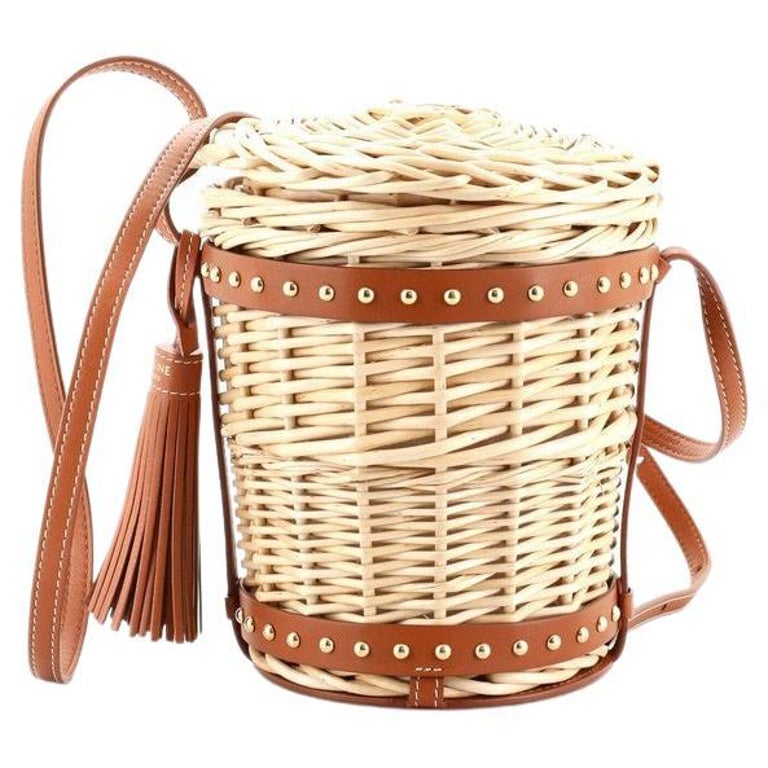 Celine Panier Bucket Bag Wicker Mini at 1stDibs