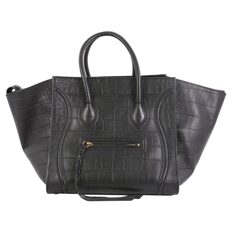 Celine Phantom Bag Crocodile Embossed Leather Medium at 1stDibs