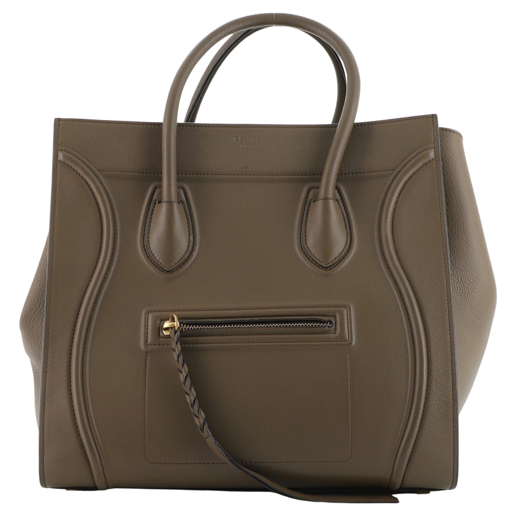 Celine Navy Blue Leather and Suede Medium Trapeze Bag at 1stDibs