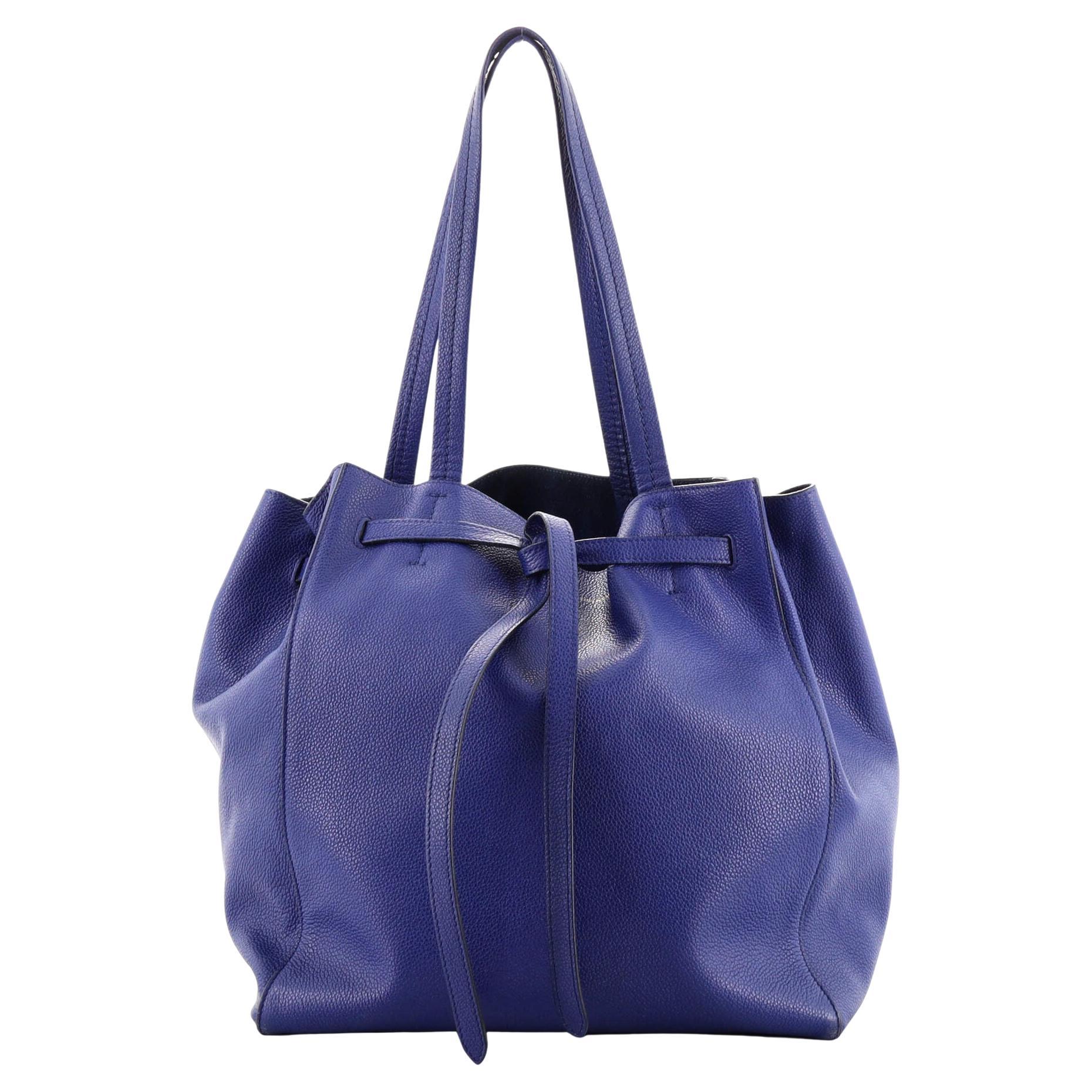 Celine Phantom Tie Cabas Tote Leather Small For Sale at 1stDibs