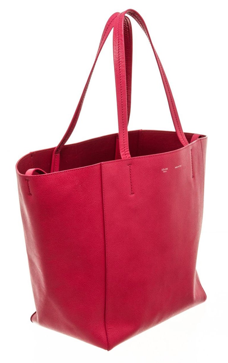 Celine Pink Leather Phantom Cabas Tote Bag For Sale at 1stDibs