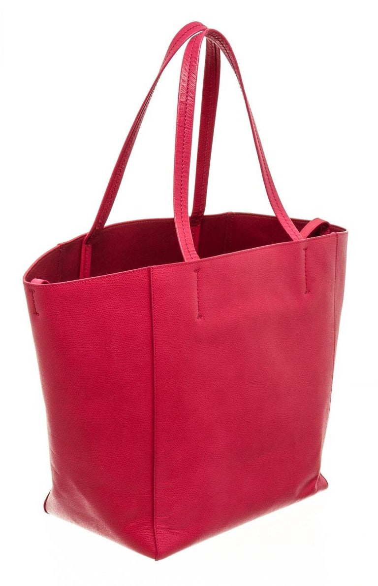 Celine Pink Leather Phantom Cabas Tote Bag For Sale at 1stDibs