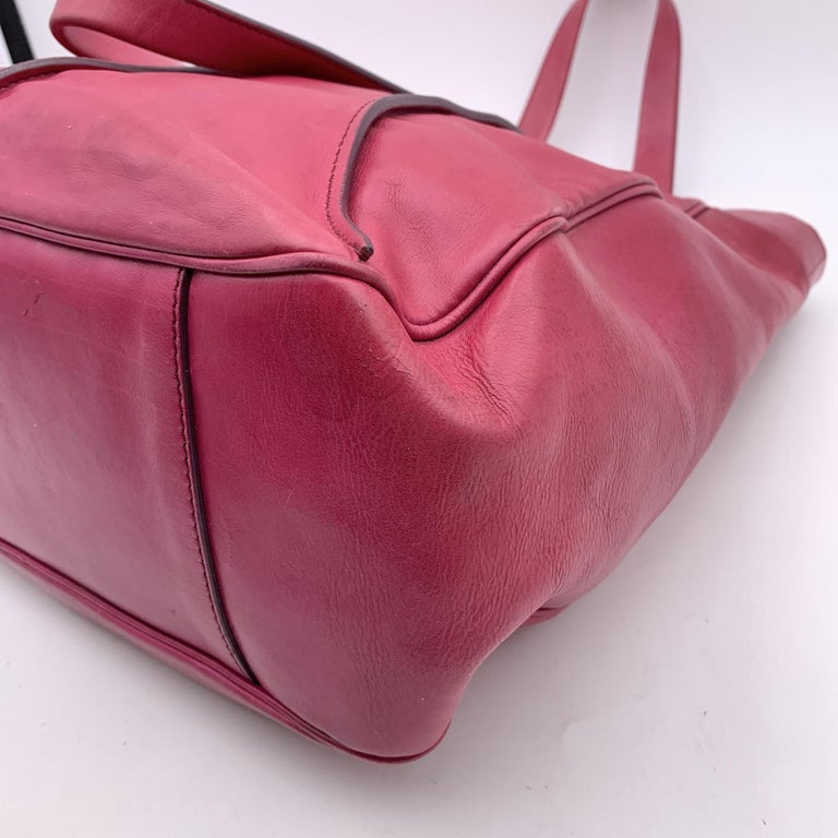 Celine Pink Purple Leather Tote Shoulder Bag with Spheres For Sale at ...
