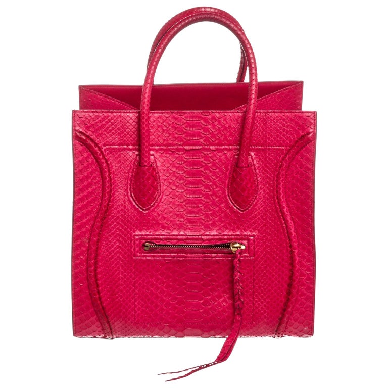 Celine Pink Python Medium Phantom Luggage Tote Bag at 1stDibs