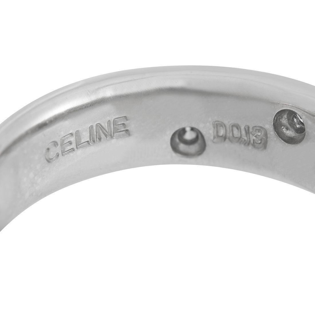 Celine Platinum 0.10ct Diamond Band Ring For Sale at 1stDibs Celine Platinum 0.10ct Diamond Band Ring For Sale at 1stDibs