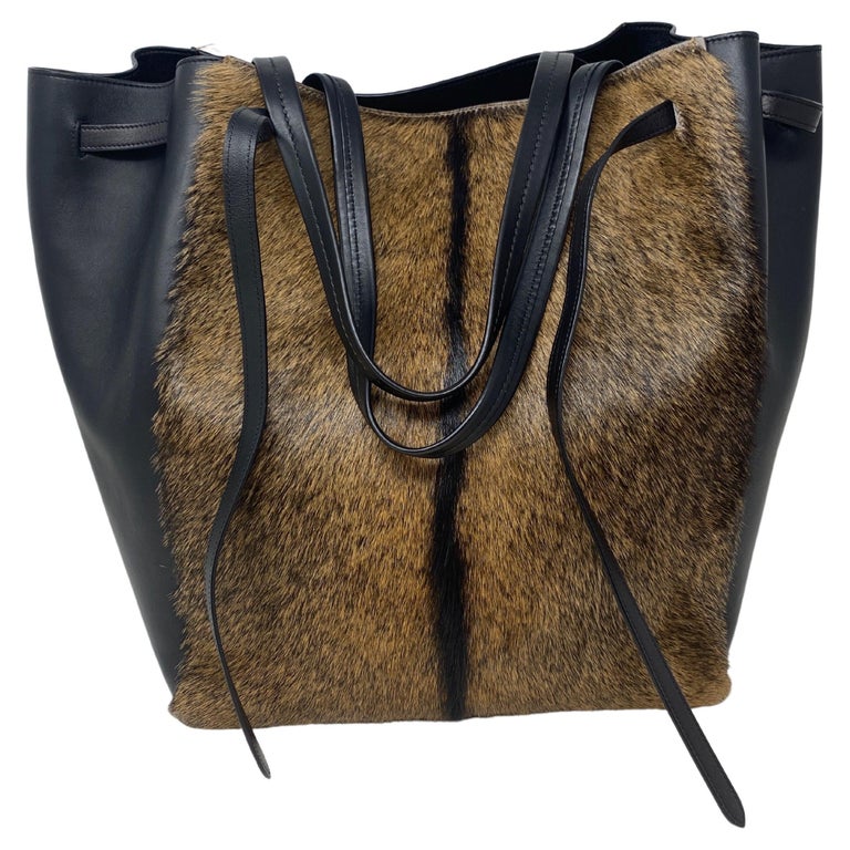 Celine Pony Hair Fur Bag For Sale at 1stDibs