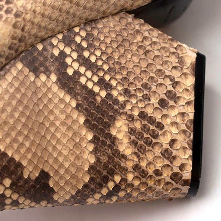 Celine Python Block Heel Pumps US 10 at 1stDibs