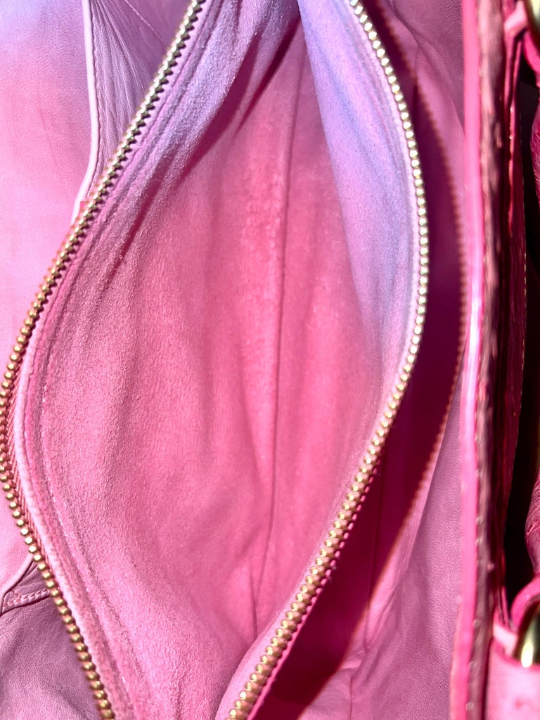 CELINE Rare Exotic Pink Ostrich Skin Boogie Bag by Michael Kors 2000s ...