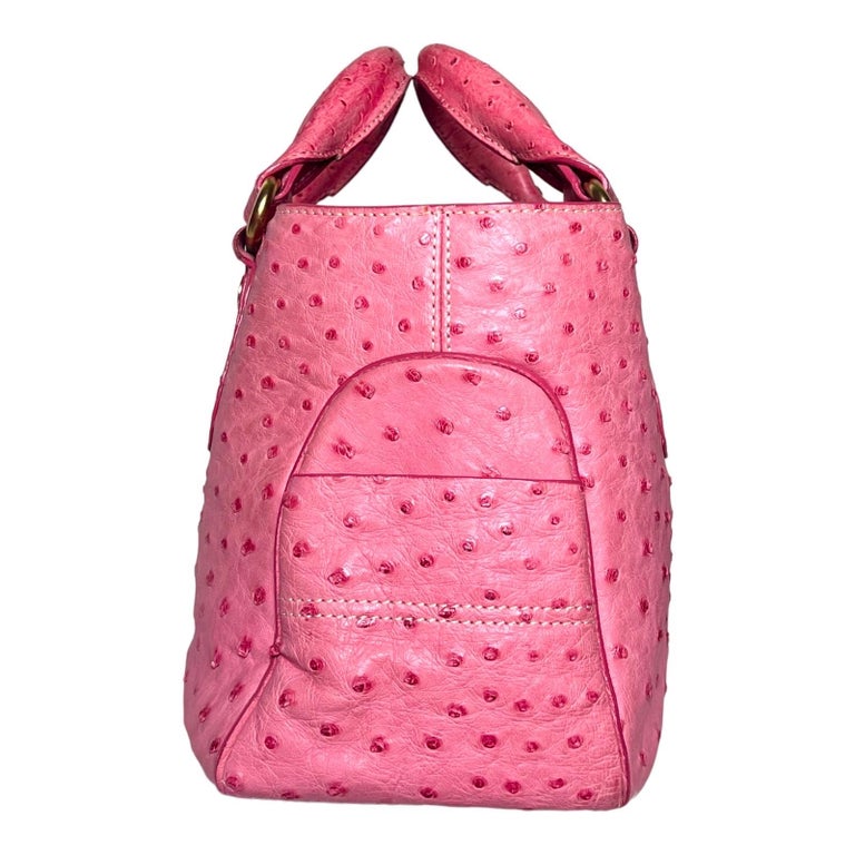 CELINE Rare Exotic Pink Ostrich Skin Boogie Bag by Michael Kors 2000s ...
